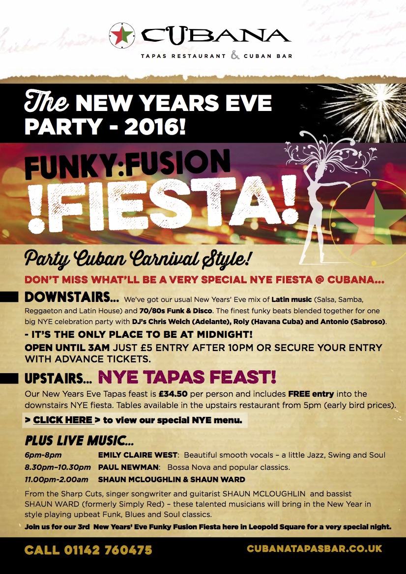New Years Eve 2016 at Cubana