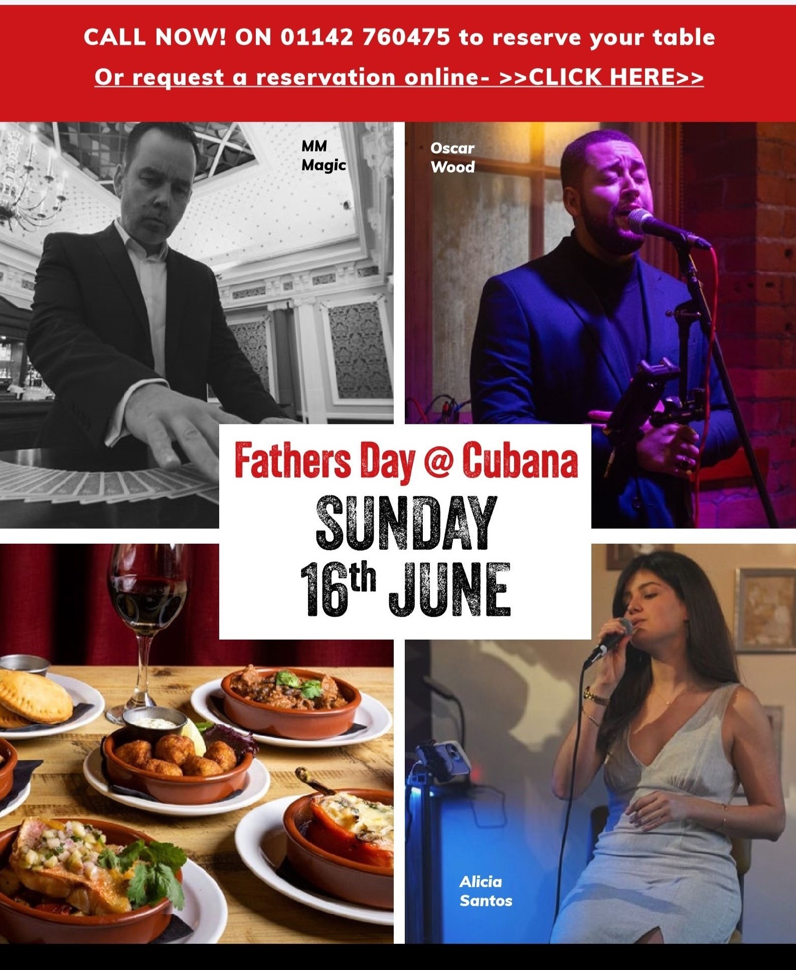 Cubana Tapas Bar and Restaurant in Sheffield - Monthly newsletter
